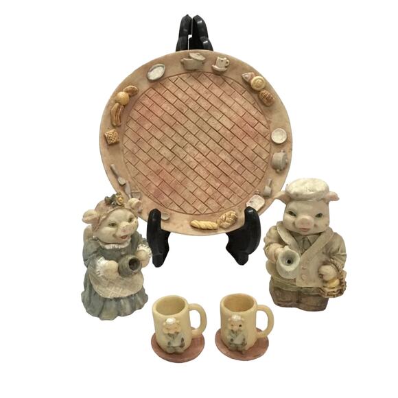 Cheroshed Moments | Accents | 994 Cherished Moments Pig Family Tea Set ...